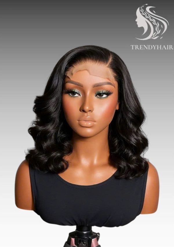 16inch Body Wave Wig – Black Color – Human Hair Lace Wig | Natural ...